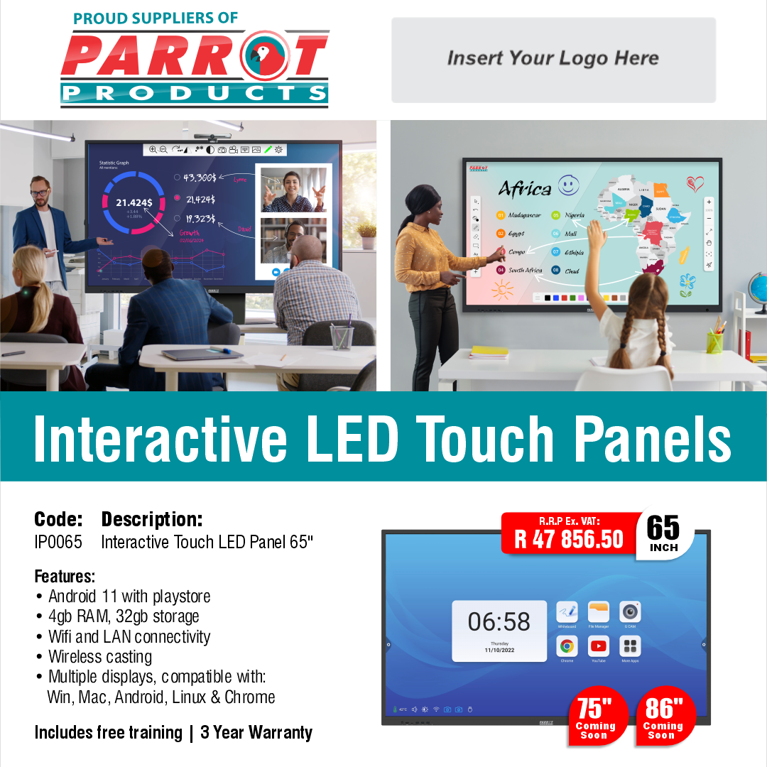 Interactive LED Touch Panel 75"