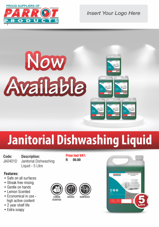 Janitorial Dishwashing Liquid 5 Litre