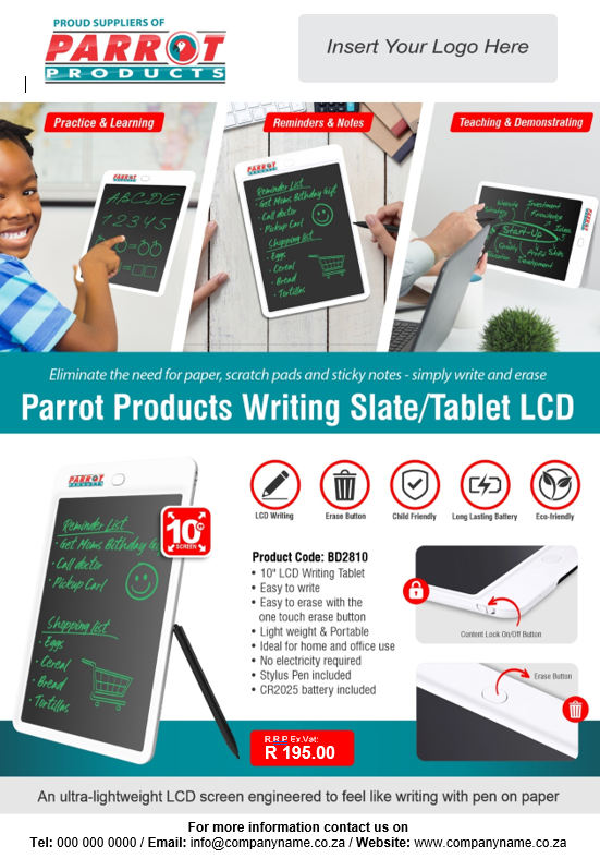 10" LCD Writing Tablet Slate