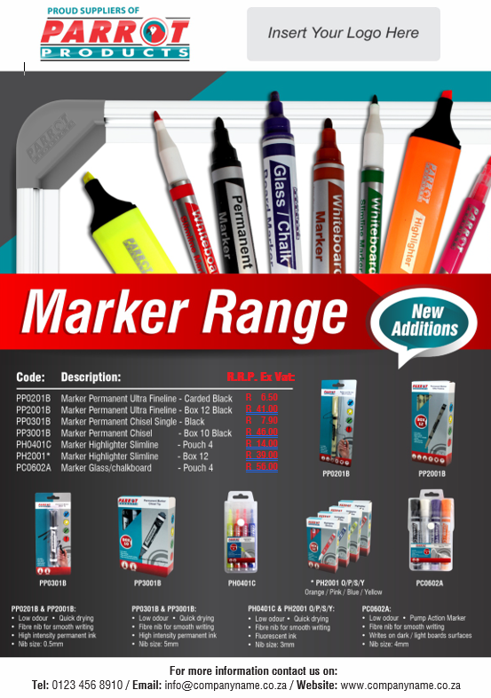 Permanent Markers Chisel Tip (Box of 10 - Black)