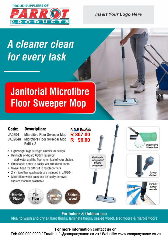 Janitorial Microfibre Floor Sweeper Mop