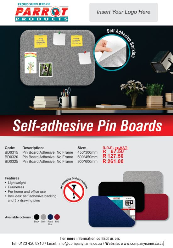 Adhesive Pin Board (No Frame - 900*600mm - Lime)
