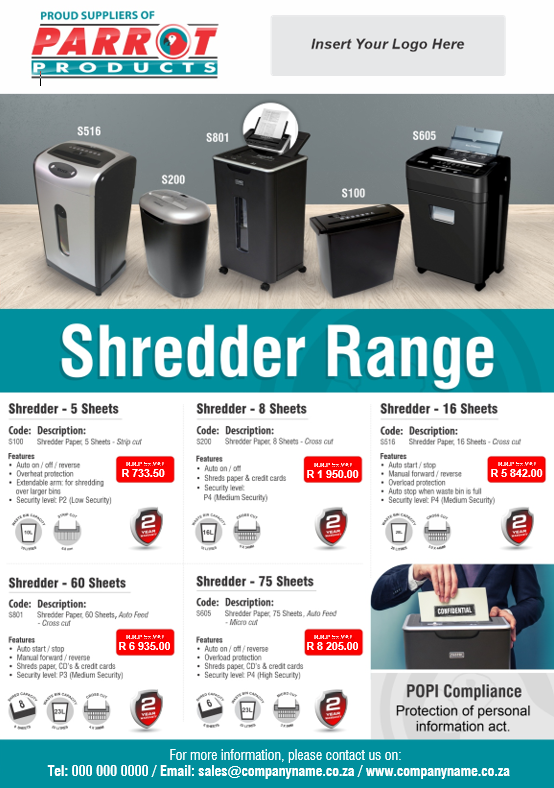 Paper Shredder (8 Sheets, 5*47mm, Cross Cut - Medium Security)